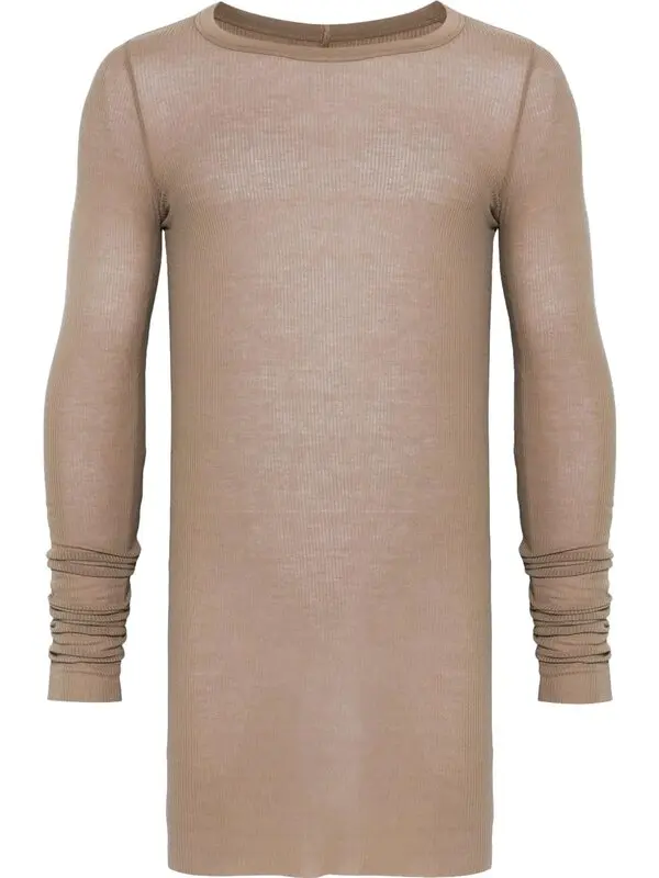 Rick Owens Ribbed T-shirt - Neutrals