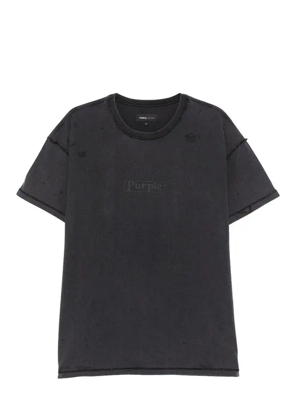 PURPLE BRAND Logo-print T-shirt - Grey