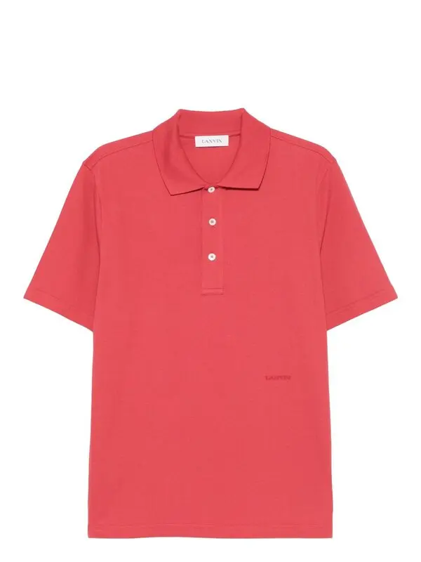 LANVIN Cotton Polo Shirt - Red