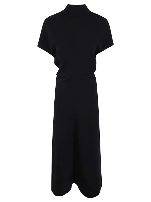 DRHOPE Draped-detail Maxi Dress - Black