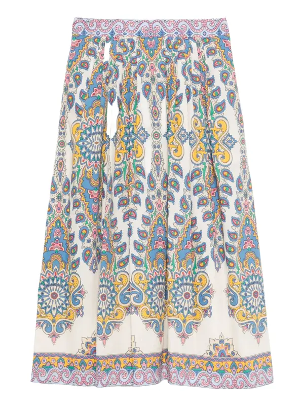 Etro Paisley Print Midi Skirt - Neutrals