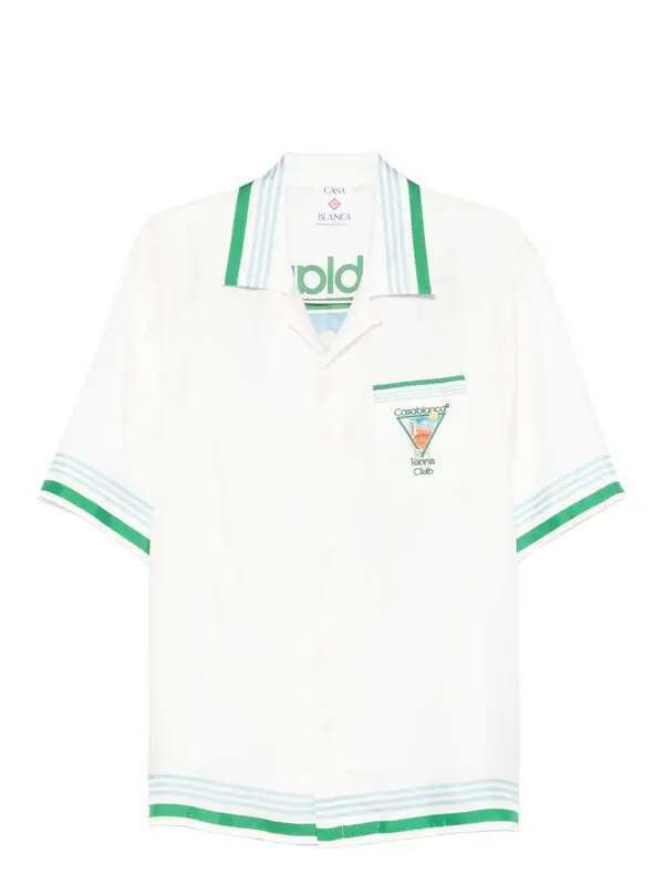 Casablanca Printed Bowling Shirt - White