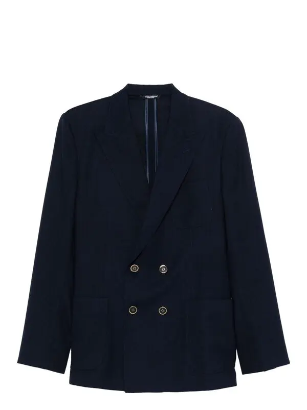 Dolce & Gabbana Virgin Wool Blazer - Blue