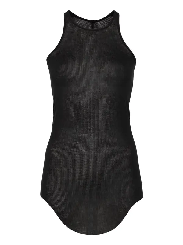 Rick Owens Ribbed Tank Top - Black