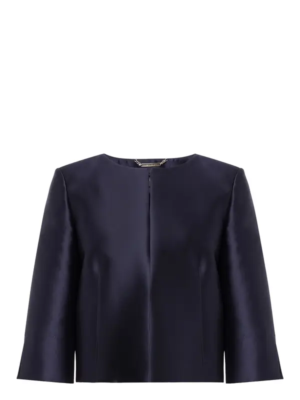 Alberta Ferretti Satin Jacket - Blue