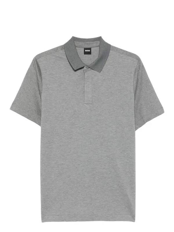 BOSS Mélange-effect Polo Shirt - Grey