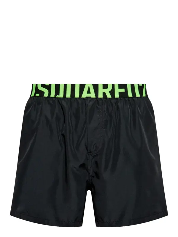 Dsquared2 Logo-waistband Swim Shorts - Black
