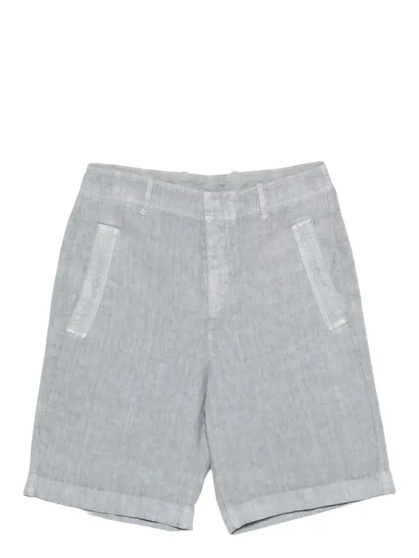 Eleventy Pocketed Linen Shorts - Grey