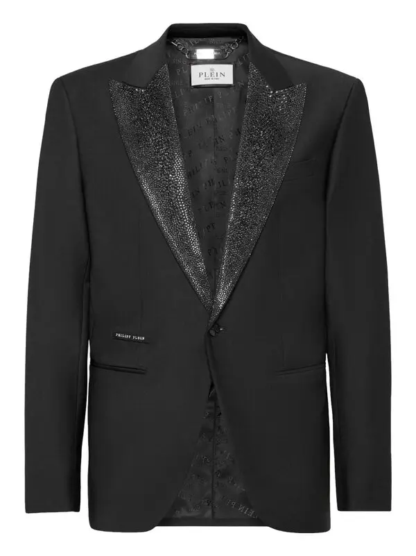 Philipp Plein Rhinestone-embellished Blazer - Black