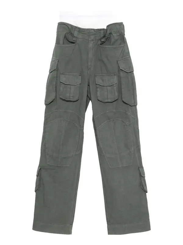 Alexander Wang Logo-waistband Cargo Pants - Green