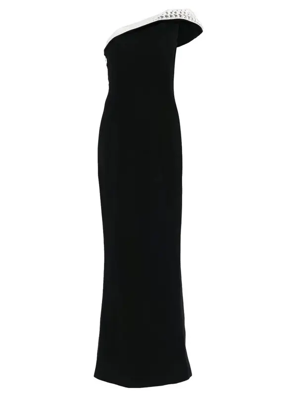JEAN-LOUIS SABAJI Crystal-embellished Crepe Dress - Black