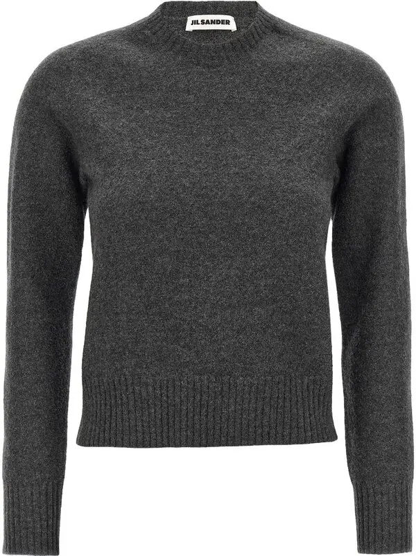 JIL SANDER Wool Crew Neck Sweater - Gray