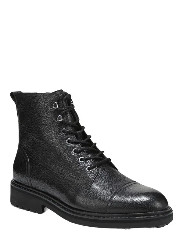 Vionic Livermore Water Repellent Lace-up Bootie - Black Leather