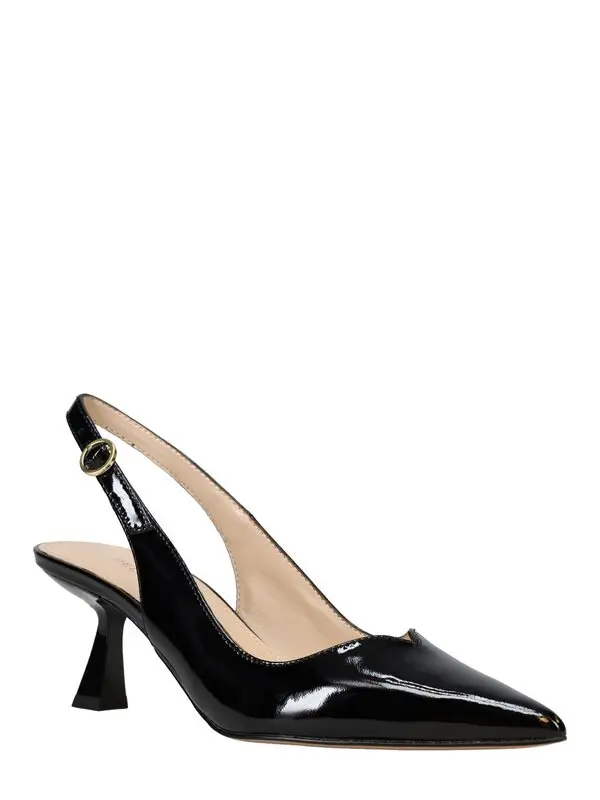 Pelle Moda Janah Slingback Pumps - Black Patent