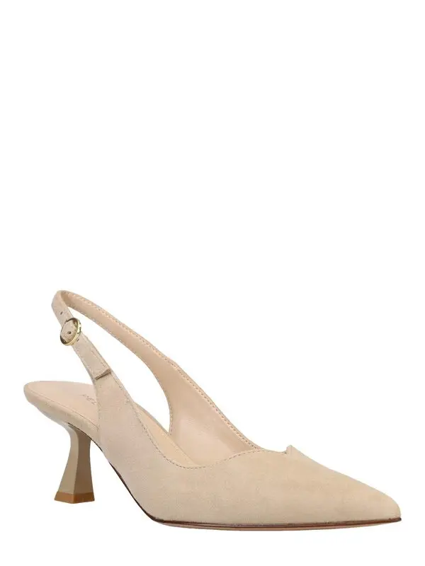 Pelle Moda Janah Slingback Pumps - Mushroom Suede
