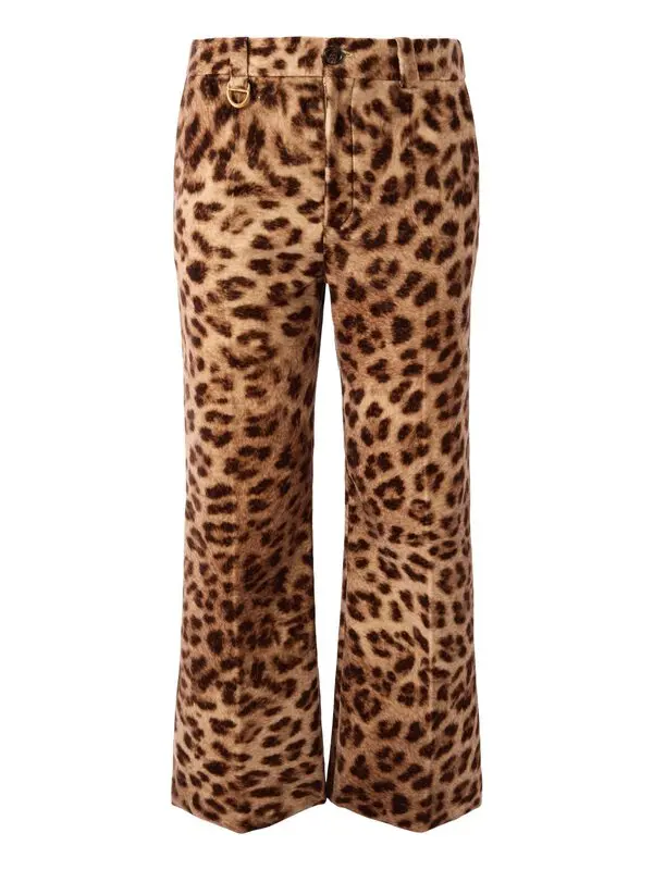 Chloé Cropped Leopard-print Straight-leg Pants - Animal Print
