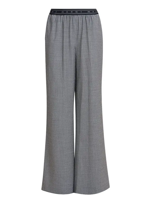 Marni Gingham-patterned Trousers - Black