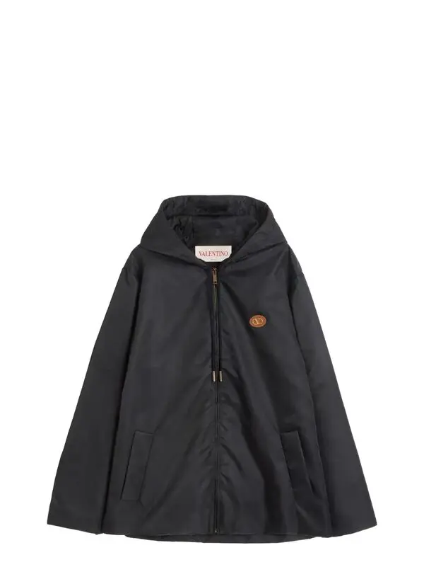 Valentino Garavani Vlogo-patch Hooded Windbreaker - Black