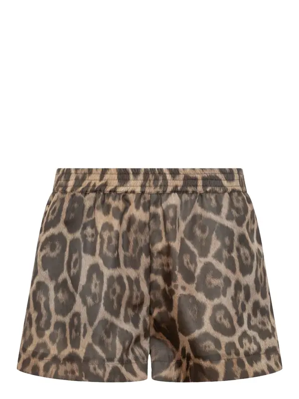 Stella McCartney Leopard-print Shorts - Brown