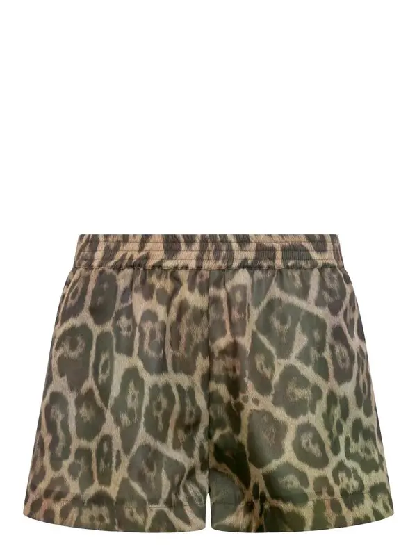 Stella McCartney Leopard-print Shorts - Neutrals
