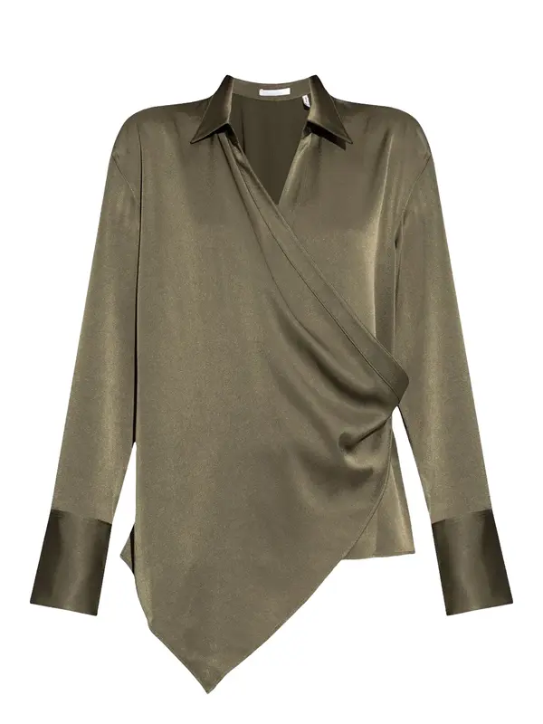 Helmut Lang Wrap Blouse - Green