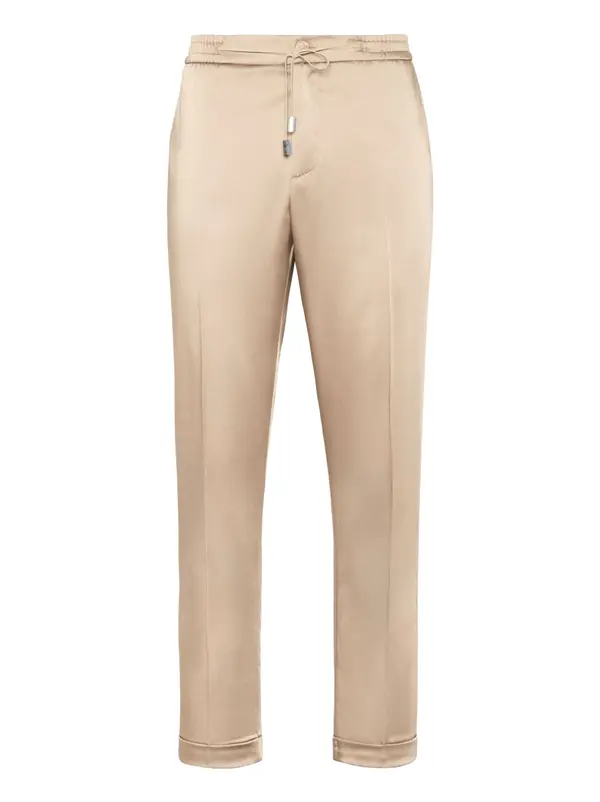 Philipp Plein Satin Tailored Trousers - Neutrals