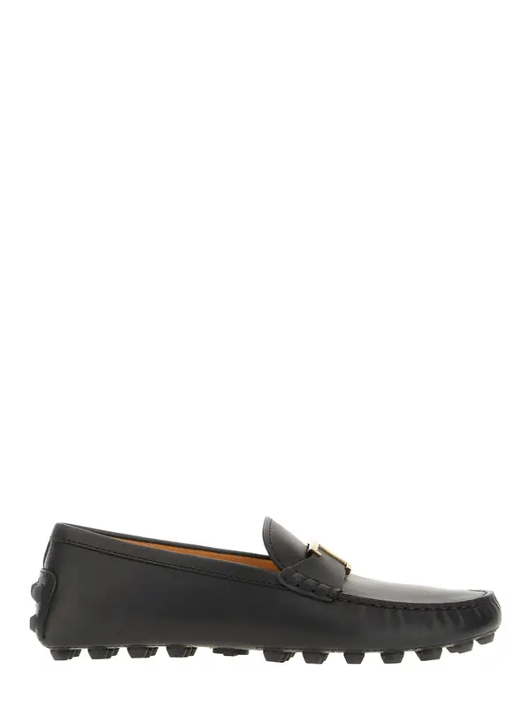 TOD'S Letter-logo Loafers - Black