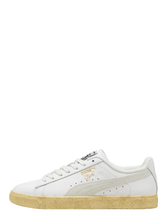 PUMA Clyde Vintage Sneakers - White-light Straw-warm White