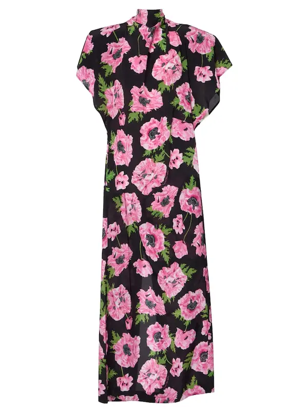 Stella McCartney Floral Printed Silk Maxi Dress - Multicoloured
