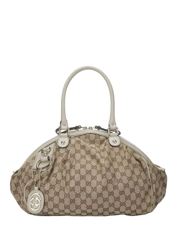 Gucci Original Gg Sukey Boston Handbag - Beige