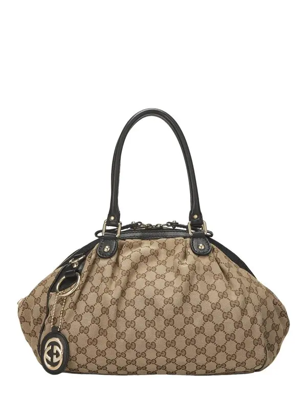 Gucci Original Gg Sukey Boston Handbag - Black