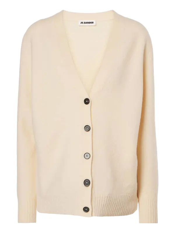 JIL SANDER Wool Cardigan - Beige