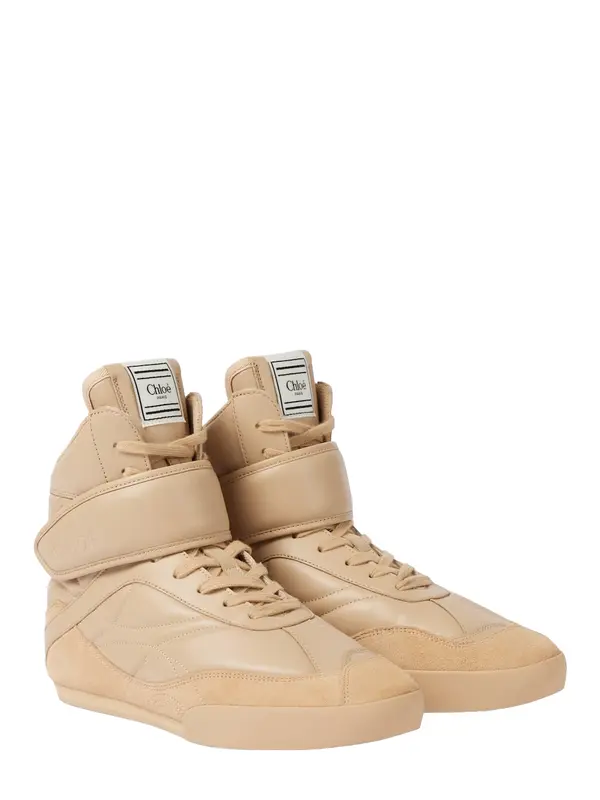 Chloé Kick High-top Sneakers - Beige