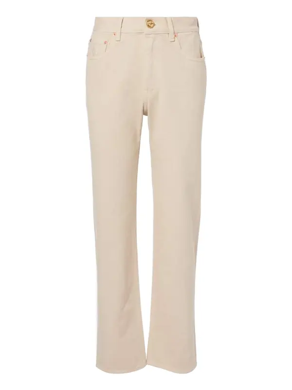 BLAZÉ MILANO Nariida Paso Straight Leg Jeans - Beige