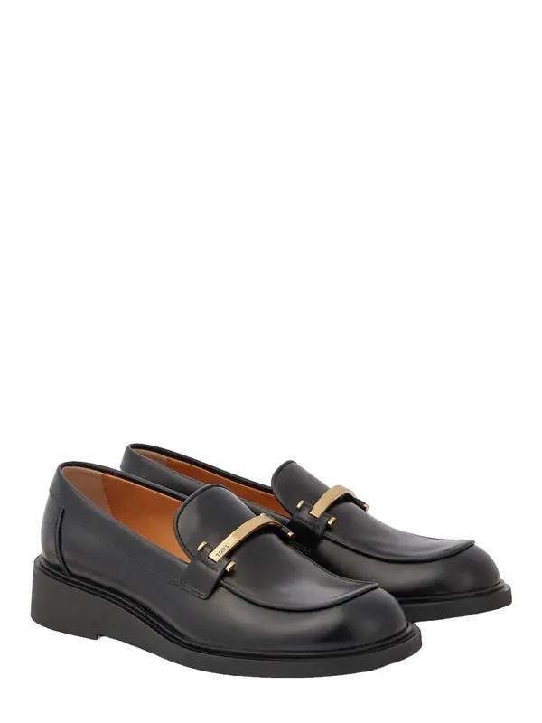 TOD'S Leather Loafers - Black