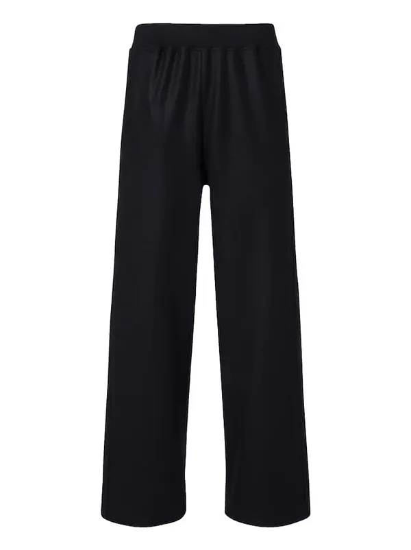 JIL SANDER Wool Straight Leg Trousers - Black