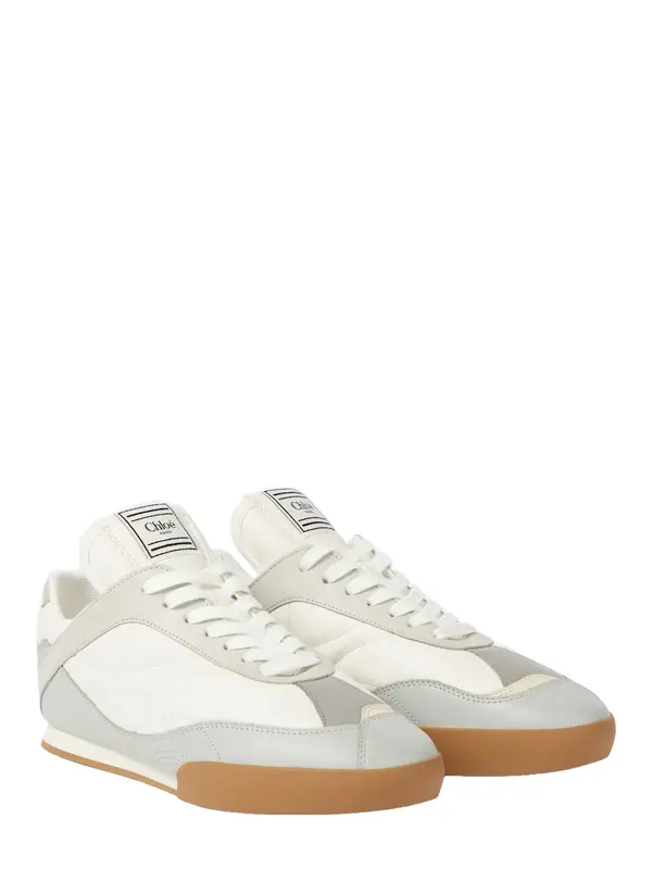 Chloé Kick Suede-trimmed Sneakers - Blue