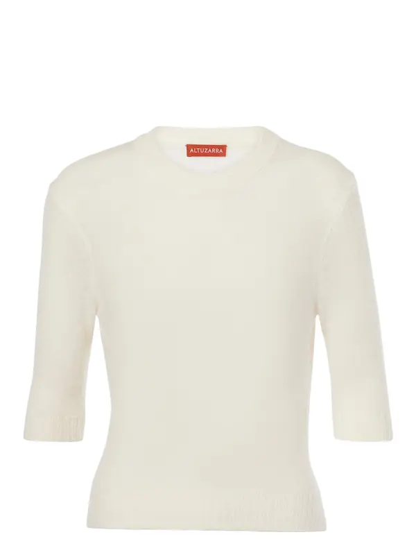 Altuzarra Ty Wool And Alpaca-blend Top - White