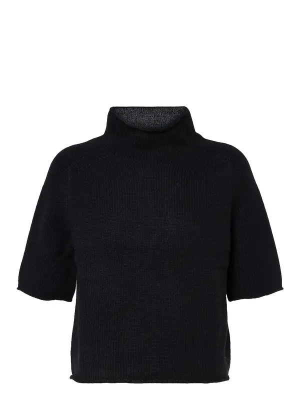 LISA YANG Fride Ribbed-knit Cashmere Top - Black