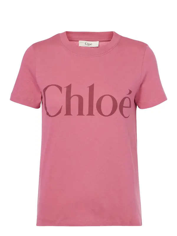 Chloé Logo Jersey T-shirt - Pink