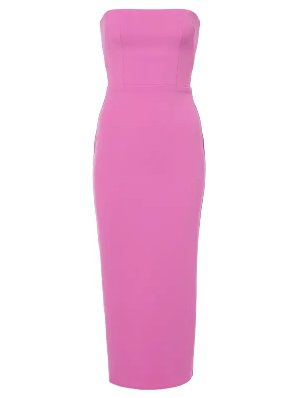 Alex Perry Strapless Midi Dress - Pink