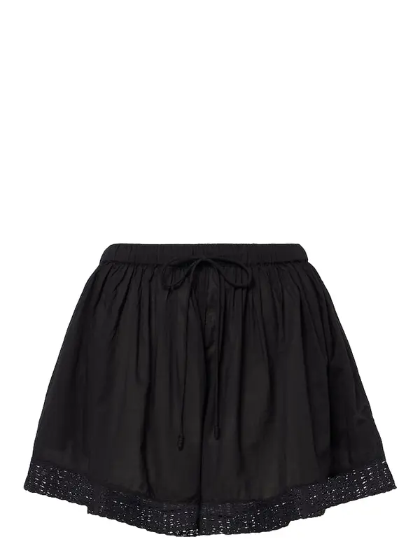 Ulla Johnson Isla Cotton Shorts - Black