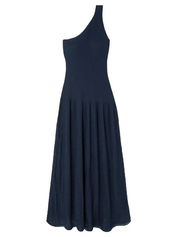 Escvdo Cayo One-shoulder Cotton Maxi Dress - Blue