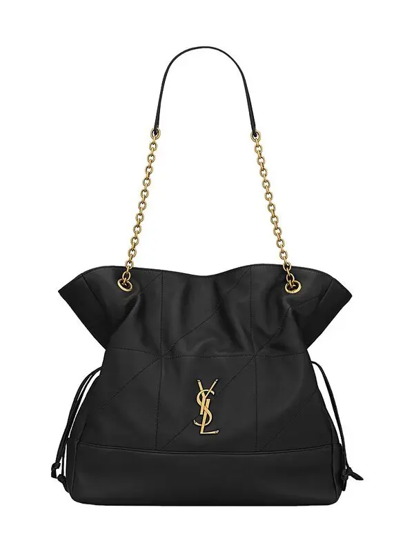 Saint Laurent Medium Jamie Shopping Shoulder Bag - Black Lambskin/gold