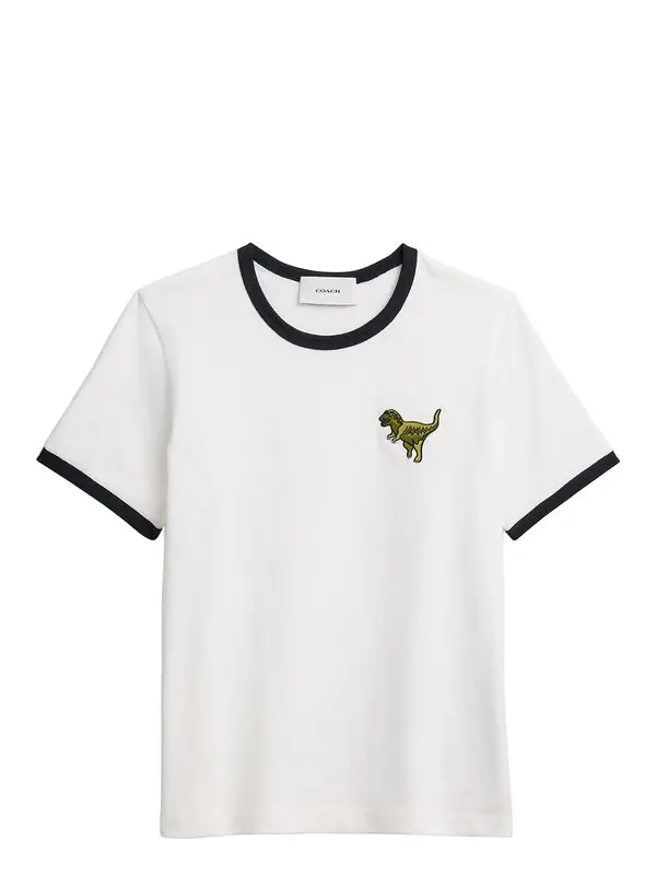 COACH® Rexy Ringer T-shirt - White/navy