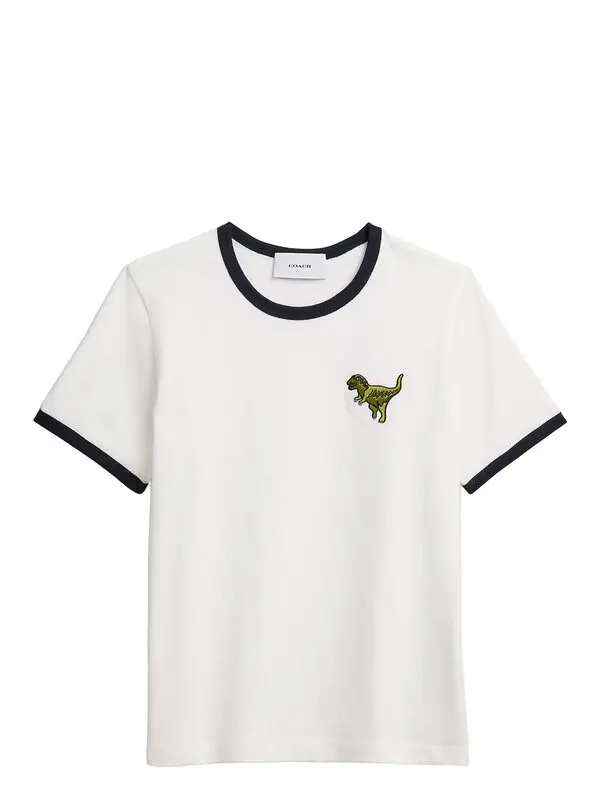 COACH Rexy Ringer T-shirt - White/navy