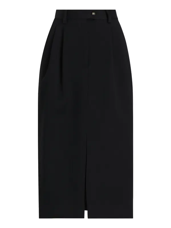 Dolce & Gabbana Wool Pencil Skirt - Black