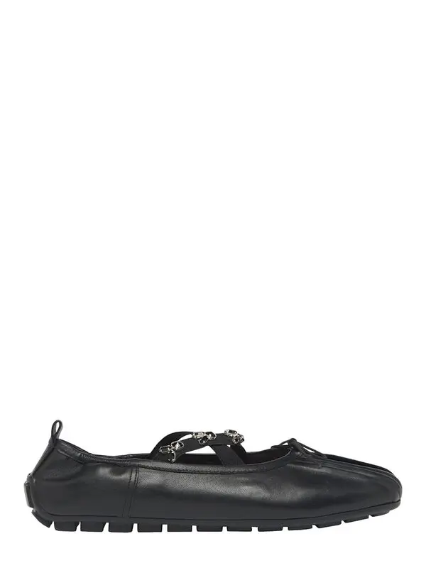 Simone Rocha Embellished Grip Ballerina Flats - Black Jet