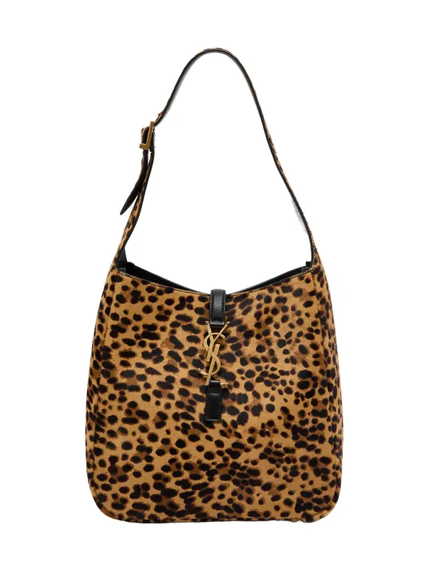 Saint Laurent Le 5 À 7 Small Animal-print Hobo Bag - Leopard