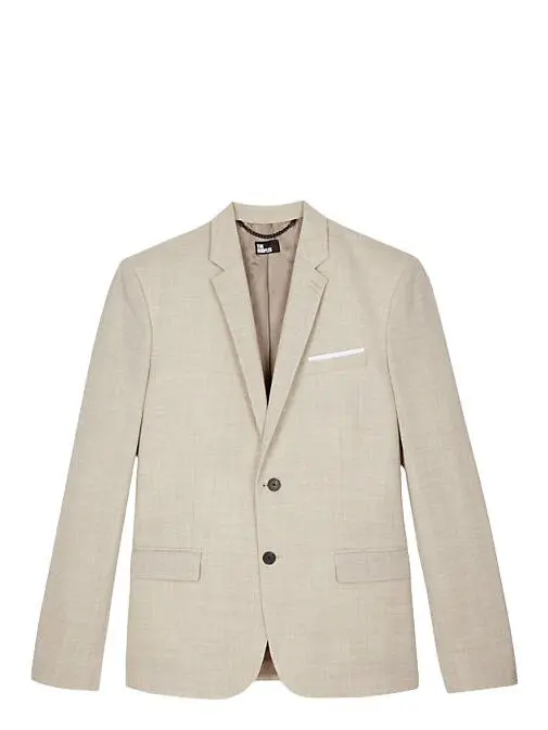 The Kooples Single-breasted Notch-lapel Wool Blazer - Beige